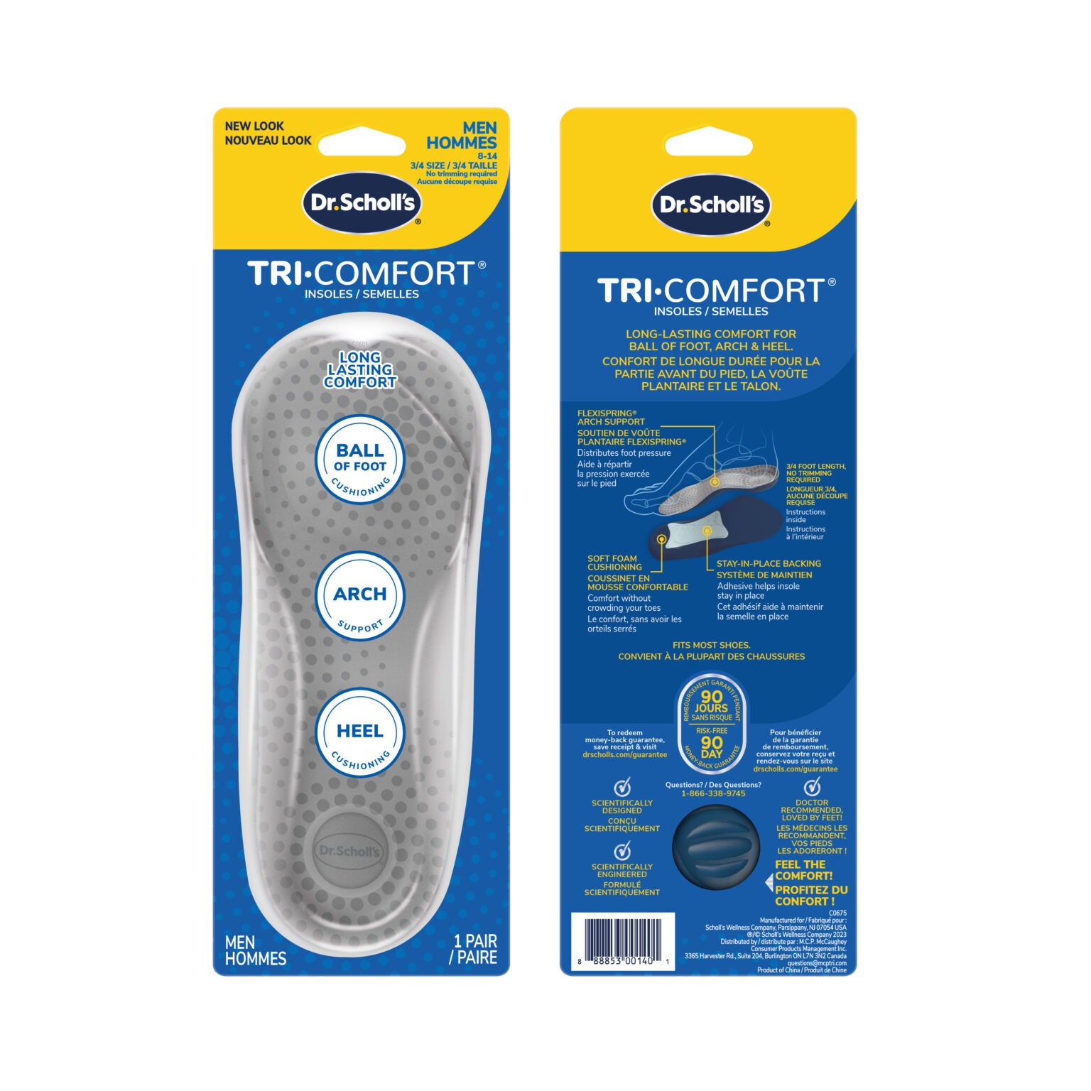 Tri-Comfort® Insoles for Heel, Arch and Ball of Foot Support Dr. Scholl's