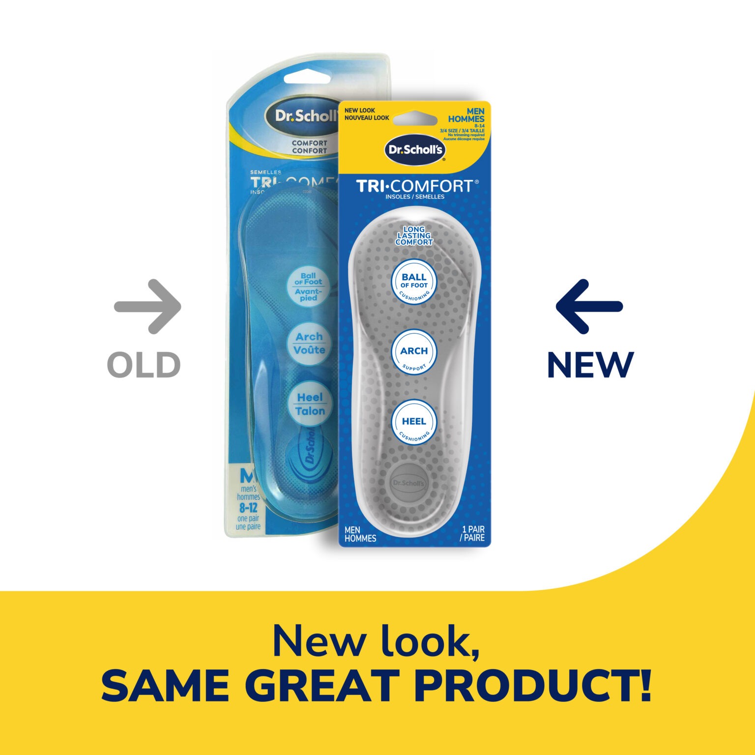 Tri-Comfort® Insoles for Heel, Arch and Ball of Foot Support Dr. Scholl's