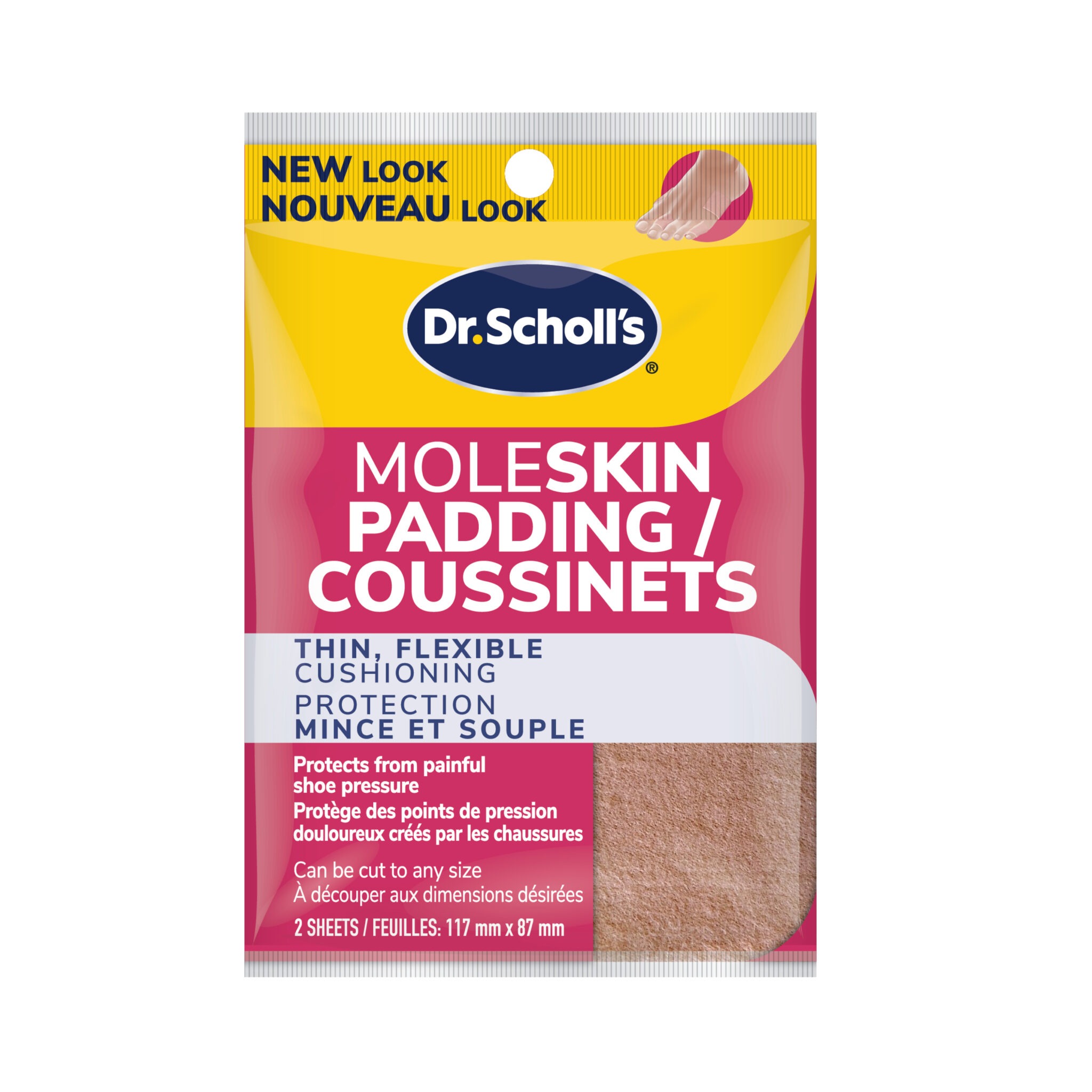 Moleskin Plus Padding Strips to Protect Sensitive Areas| Dr. Scholl's