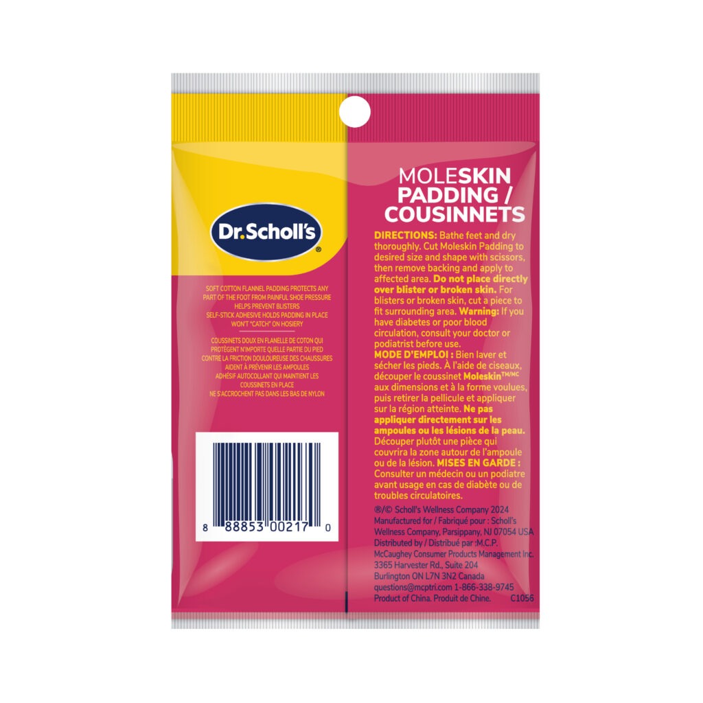 Moleskin Plus Padding Strips to Protect Sensitive Areas| Dr. Scholl's