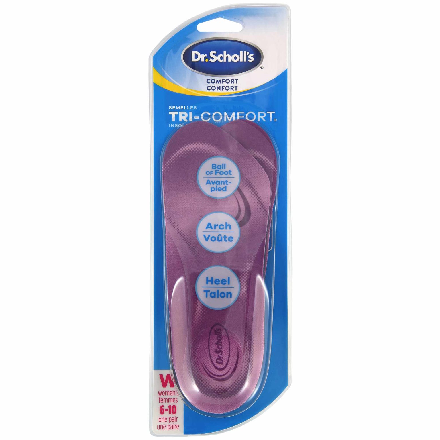 Tri-Comfort® Insoles for Heel, Arch and Ball of Foot Support Dr. Scholl's